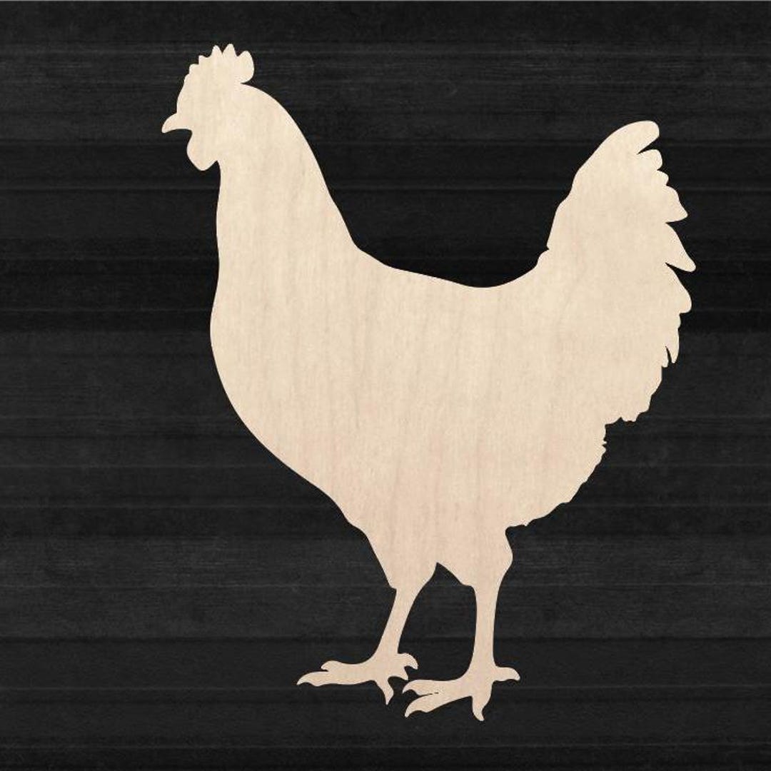 Chicken Shape | Laser Cut Baltic Birch Plywood Shapes | Unfinished Wood ...