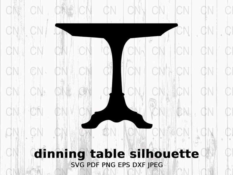 Dining Table Silhouette SVG, Furniture Clipart, Table Vector, Home ...