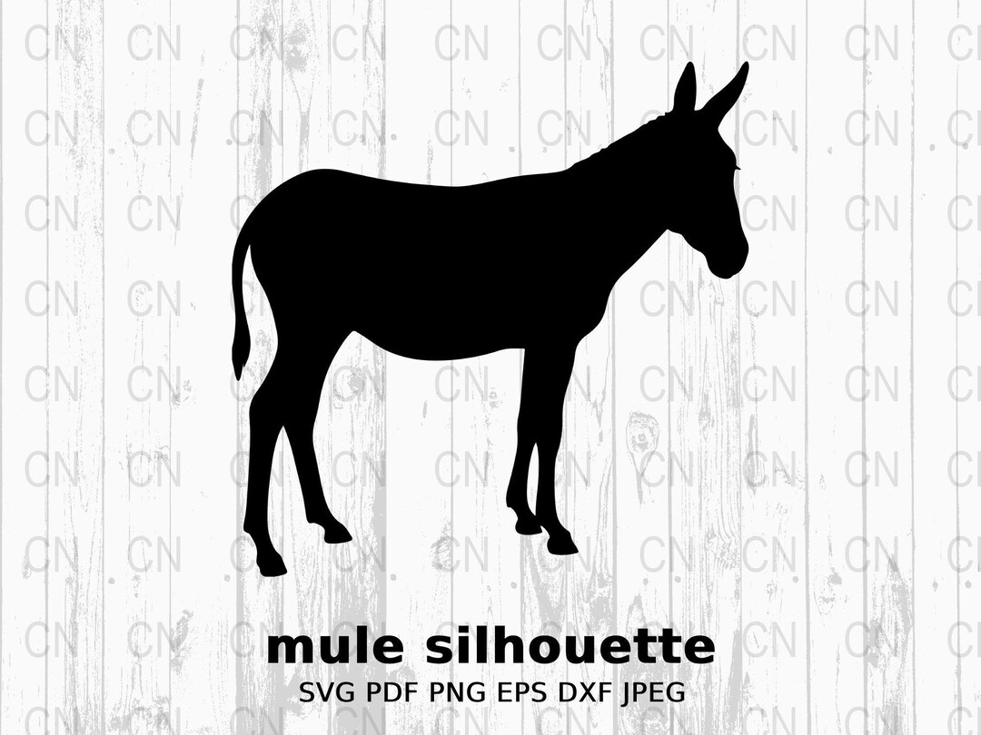 Mule Silhouette SVG, Animal Clipart, Farm Animal Vector, Digital Cut ...