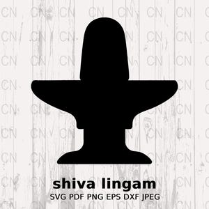 Shiva Lingam Silhouette, Shiva Lingam SVG, Hindu Symbol Silhouette ...