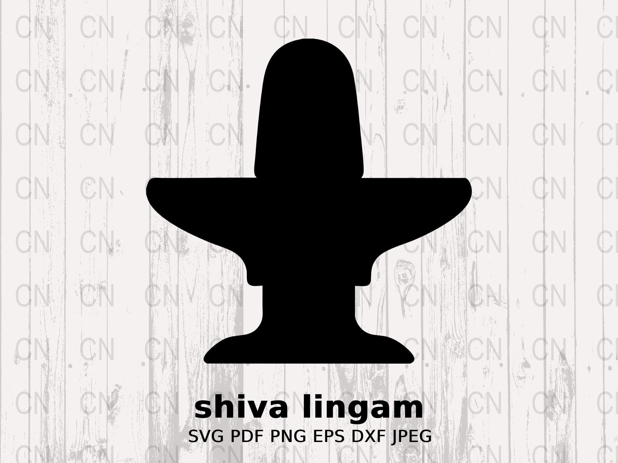 Shiva Lingam Silhouette, Shiva Lingam SVG, Hindu Symbol Silhouette ...