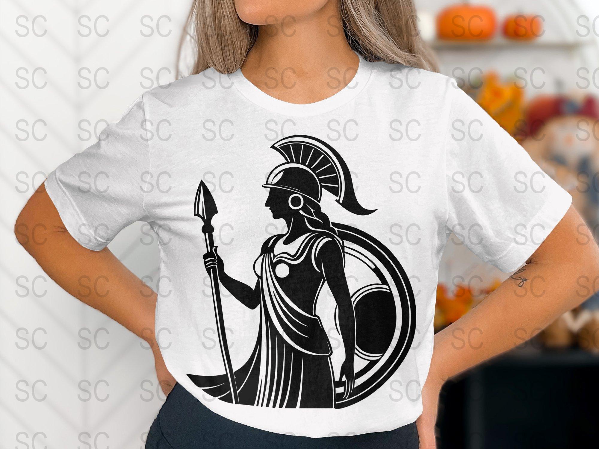 Athena Silhouette SVG, Greek Goddess Clipart, Warrior Goddess Cut File ...