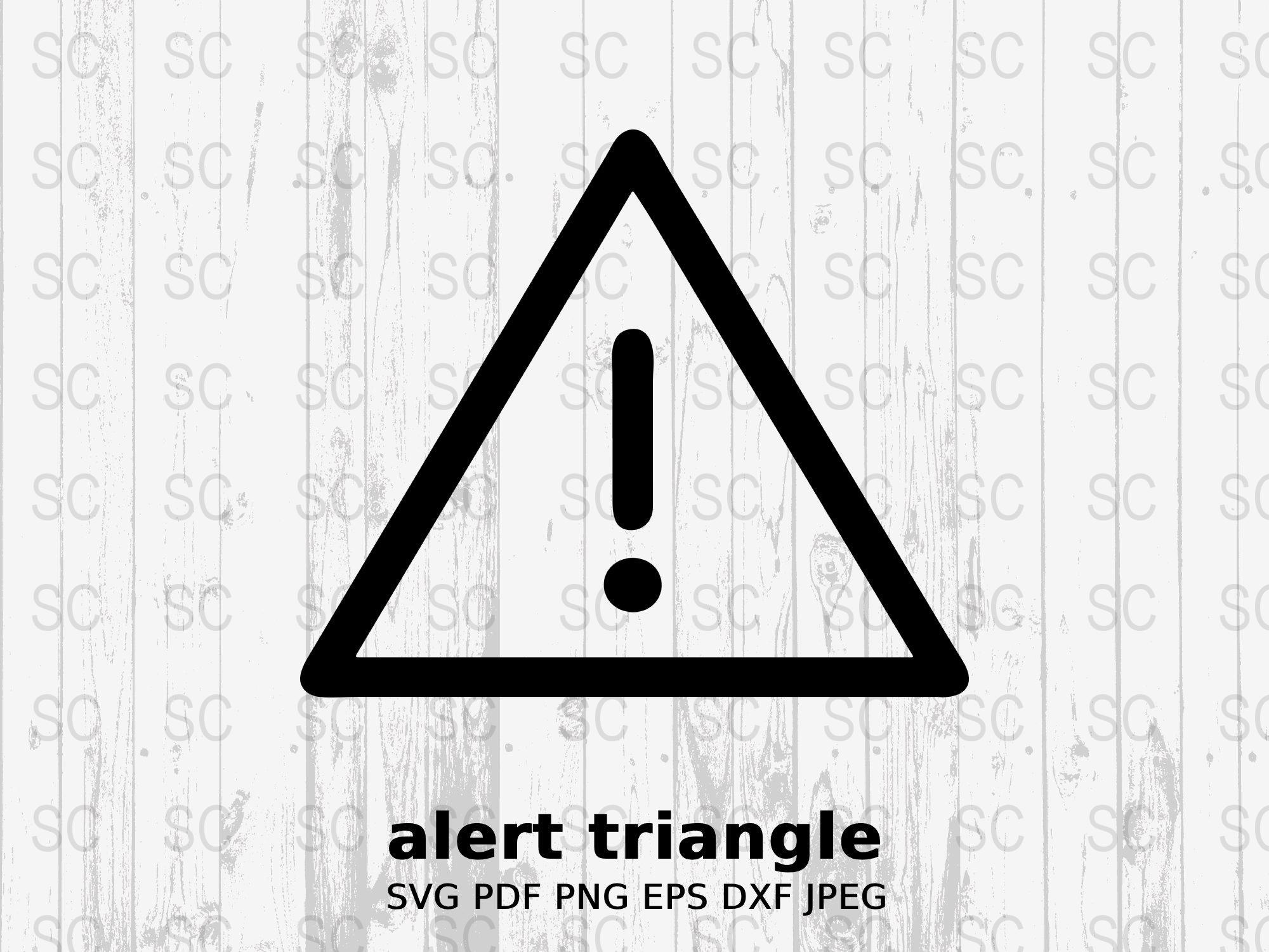 Alert Triangle Icon SVG, Warning Icon Clipart, Caution Sign Cut File ...