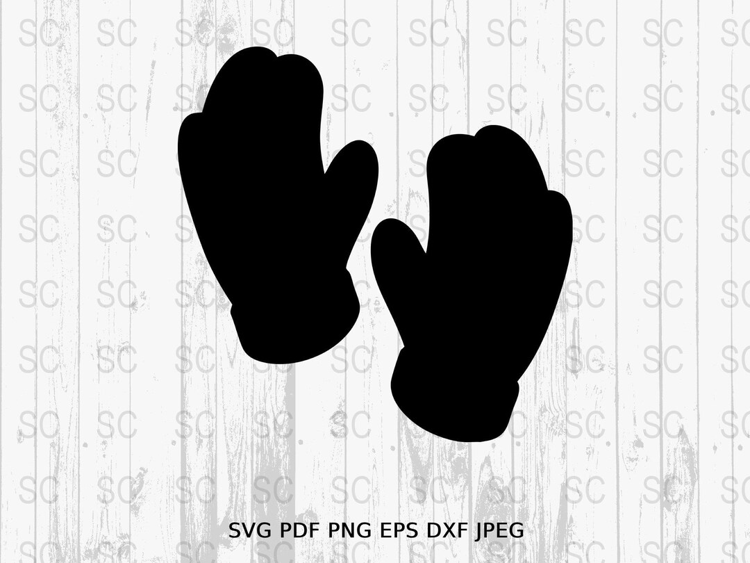 Baby Mittens SVG, Cute Mittens Clipart, Baby Mittens Silhouette Cut ...