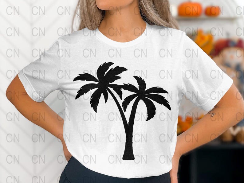 Silueta de palmera SVG, Clipart de árbol tropical, Vector de playa ...
