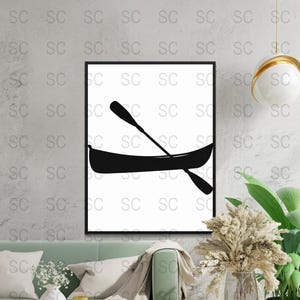 Rowboat Silhouette SVG, Small Boat Clipart, Watercraft Vector, Rowing ...