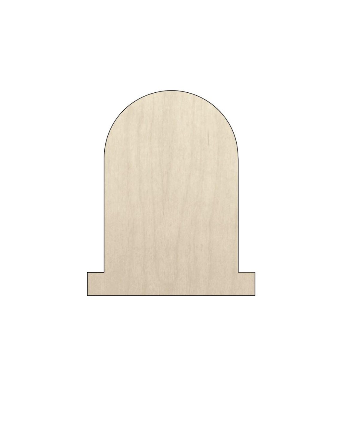 Unfinished Wooden Tombstone Cutout, Wood Grave Shape for Crafts, DIY ...