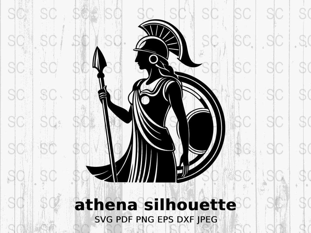 Athena Silhouette SVG, Greek Goddess Clipart, Warrior Goddess Cut File ...