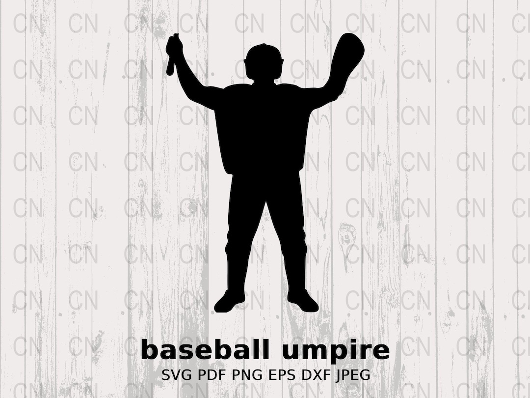 Baseball Umpire Silhouette, Baseball Umpire SVG, Sports Silhouette ...