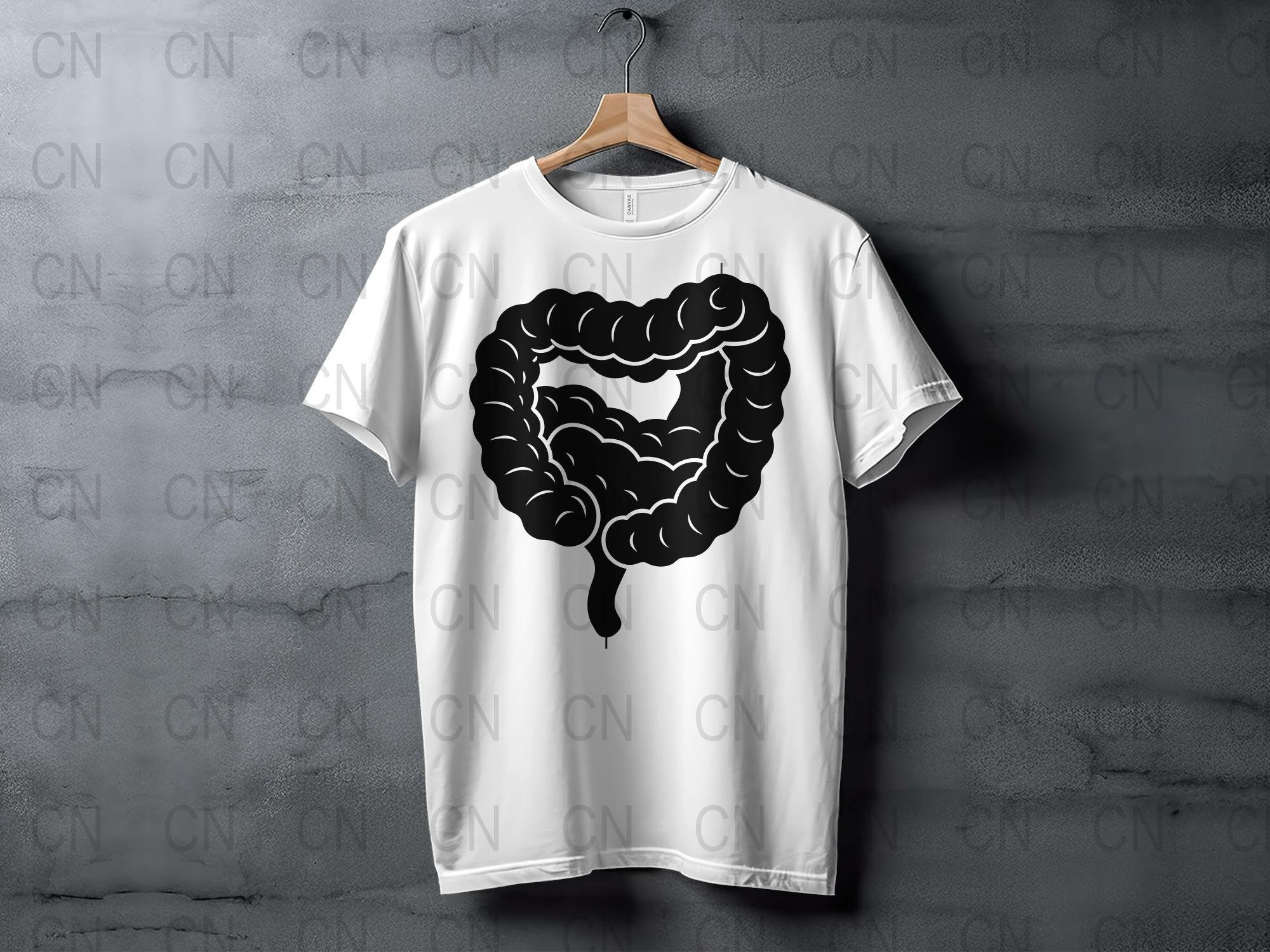 Small Intestine Silhouette SVG, Human Anatomy Clipart, Digestive System ...