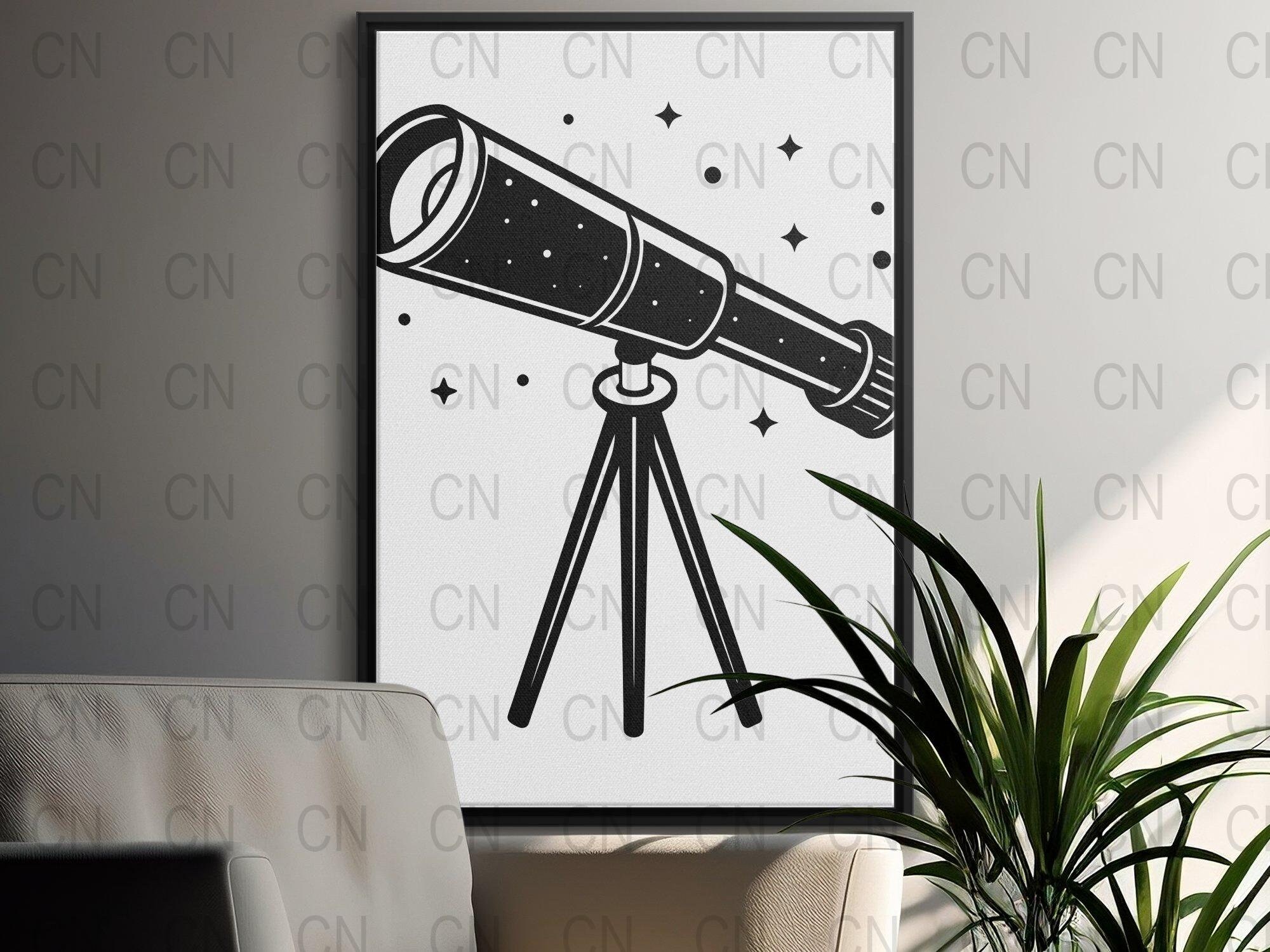 Teleskop svg png jpeg dxf, Vektor Schneidedateien für Silhouette Cameo ...