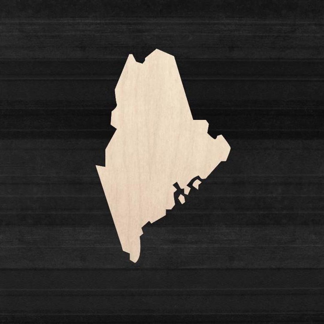 Maine State Shape | Laser Cut Baltic Birch Plywood Shapes | Unfinished ...