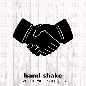 Handshake SVG, Agreement Silhouette, Business Deal Clipart, Partnership ...