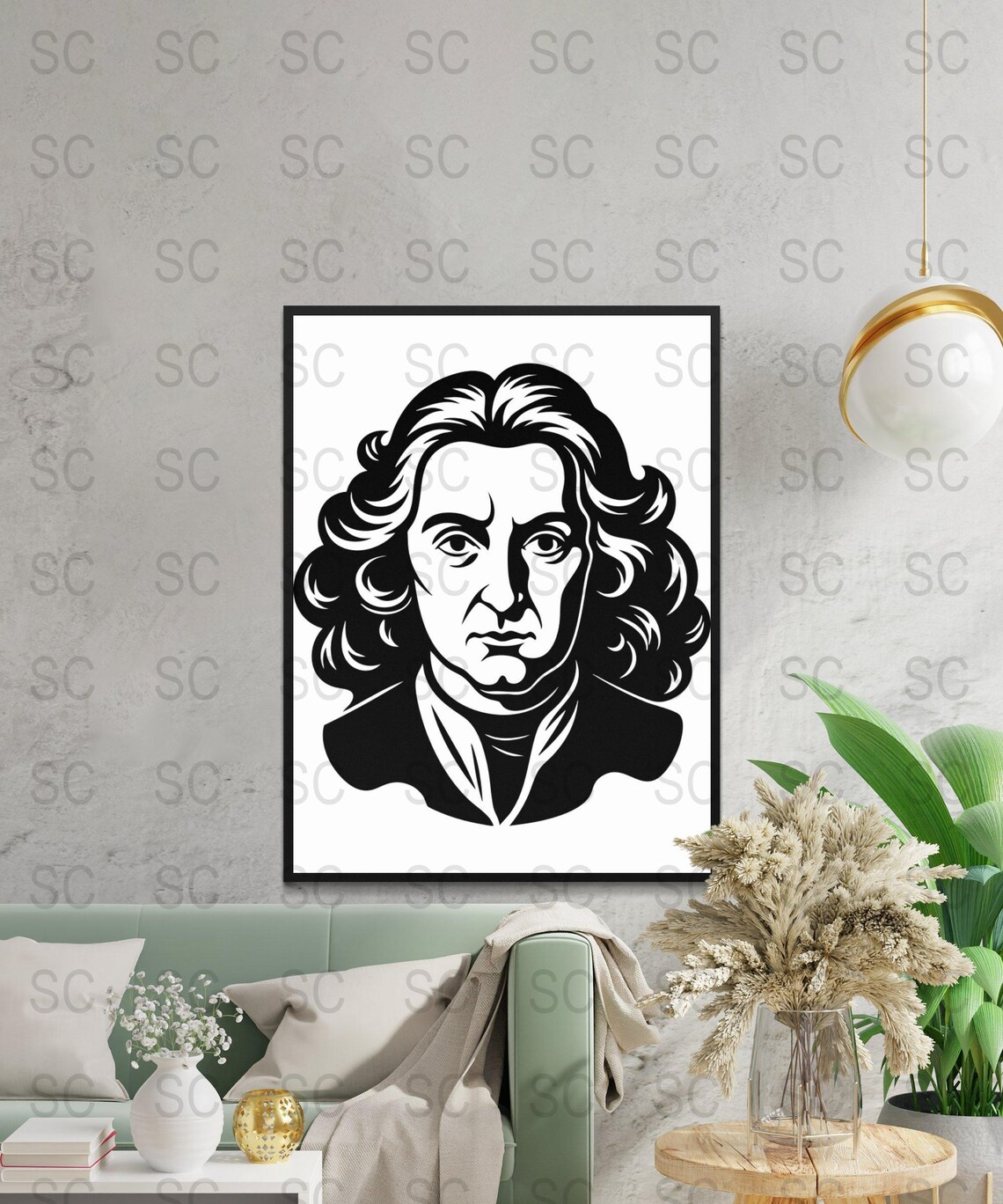 Robert Hooke Face Silhouette SVG, Scientist Portrait Clipart ...