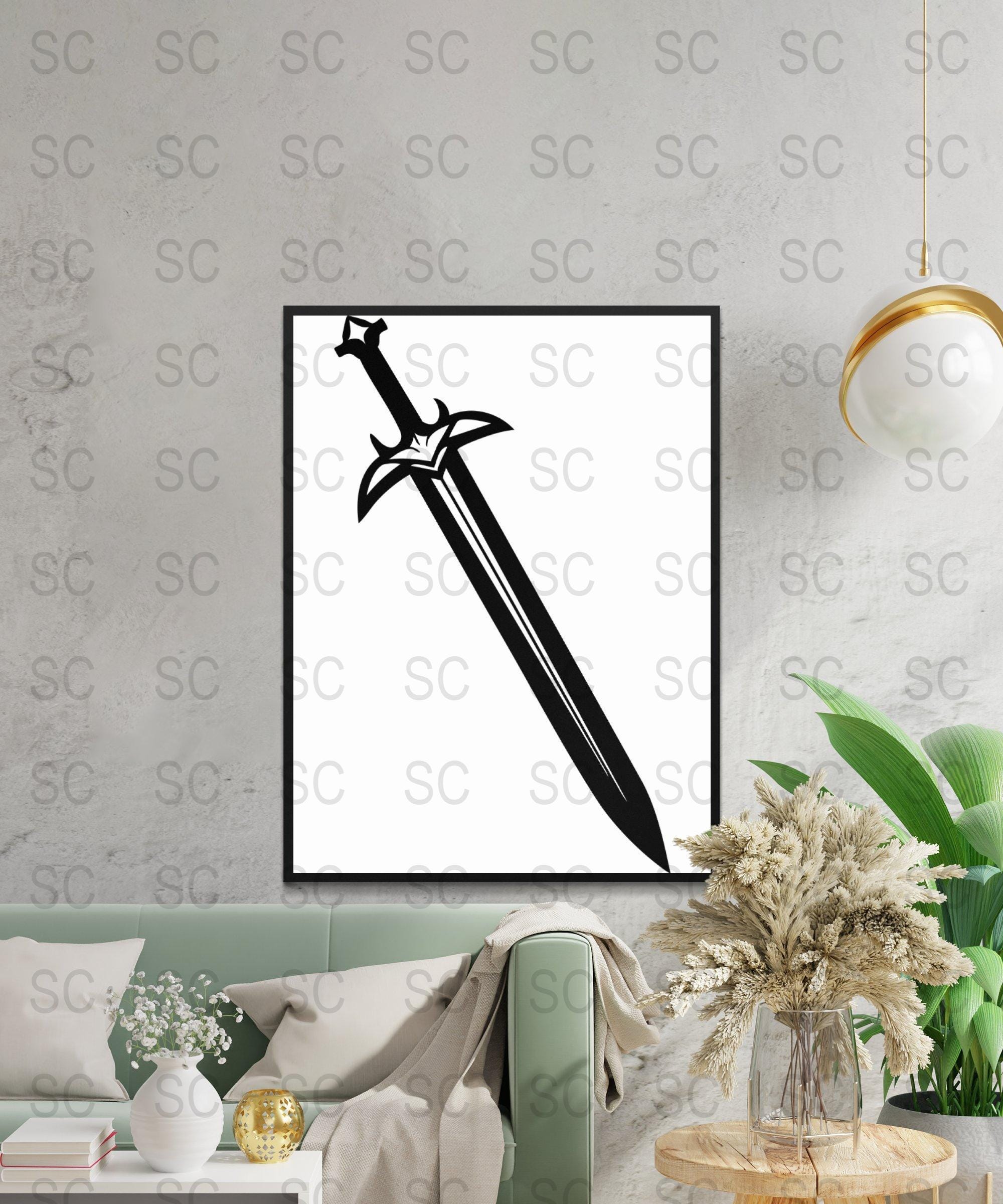Longsword Silhouette SVG, Medieval Sword Icon Clipart, Knight Weapon ...