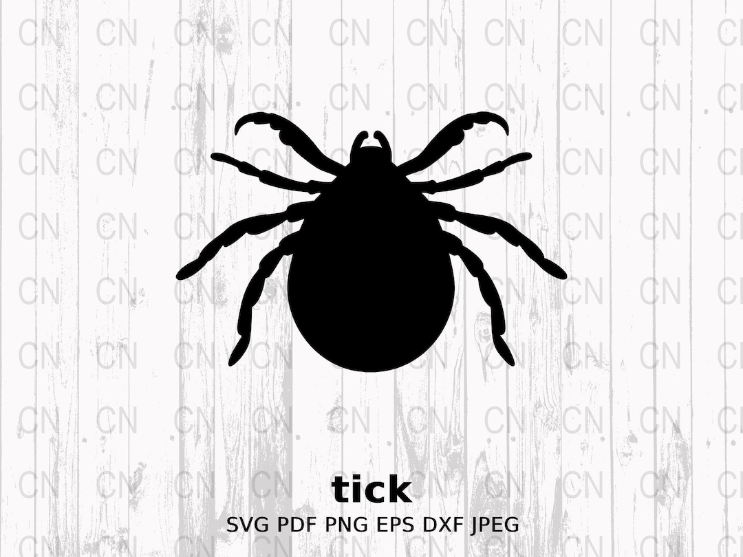Tick Silhouette SVG, Insect Clipart, Parasitic Bug Vector, Digital Cut ...