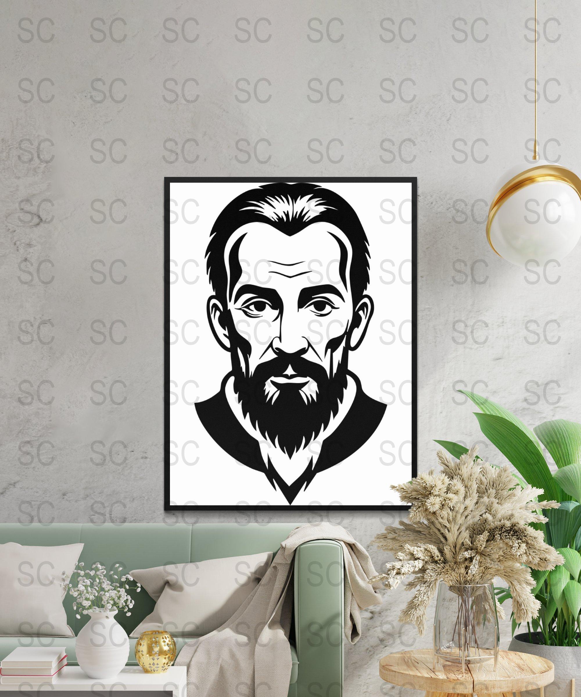 Johannes Kepler Silhouette SVG, Astronomer Clipart, Scientific Icon ...