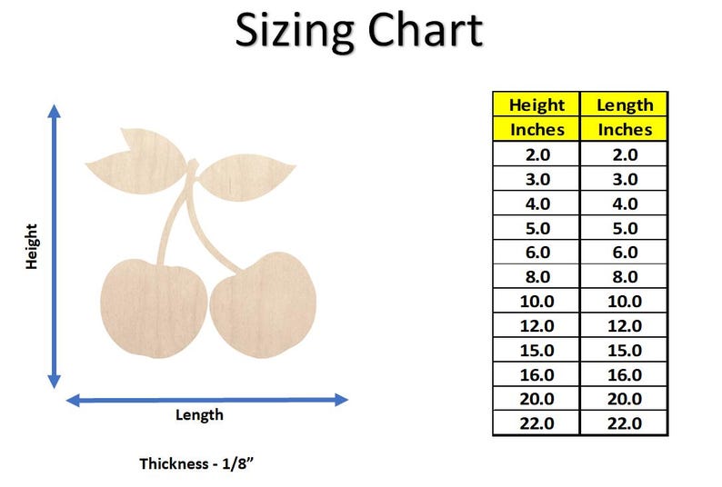 Cherry Shape | Laser Cut Baltic Birch Plywood Shapes | Unfinished Wood ...