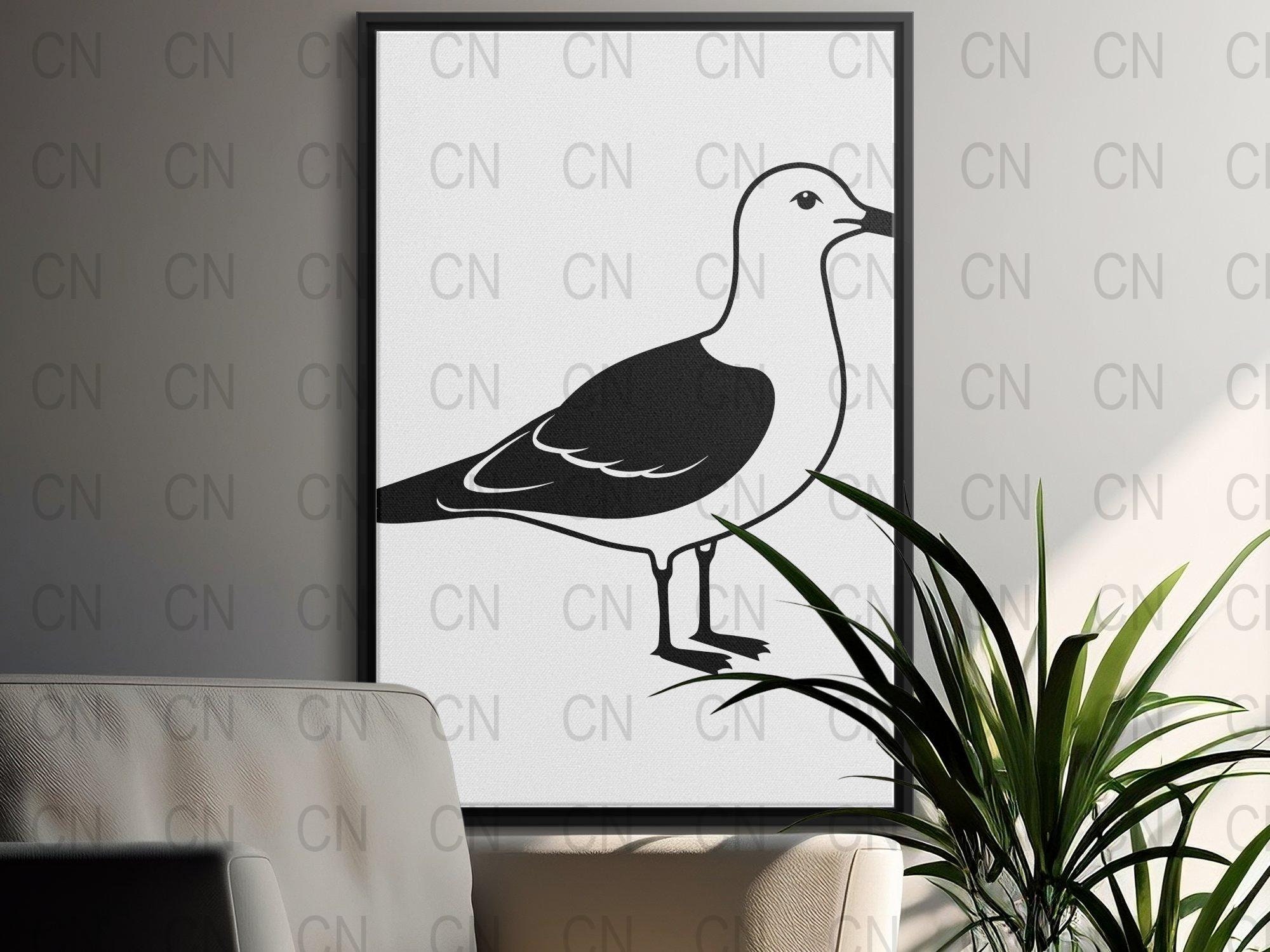 Seagull Svg Png Jpeg Dxf, Vector Cutting Files for Silhouette Cameo ...