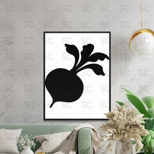 Beetroot Silhouette SVG, Root Vegetable Clipart, Organic Food Vector ...