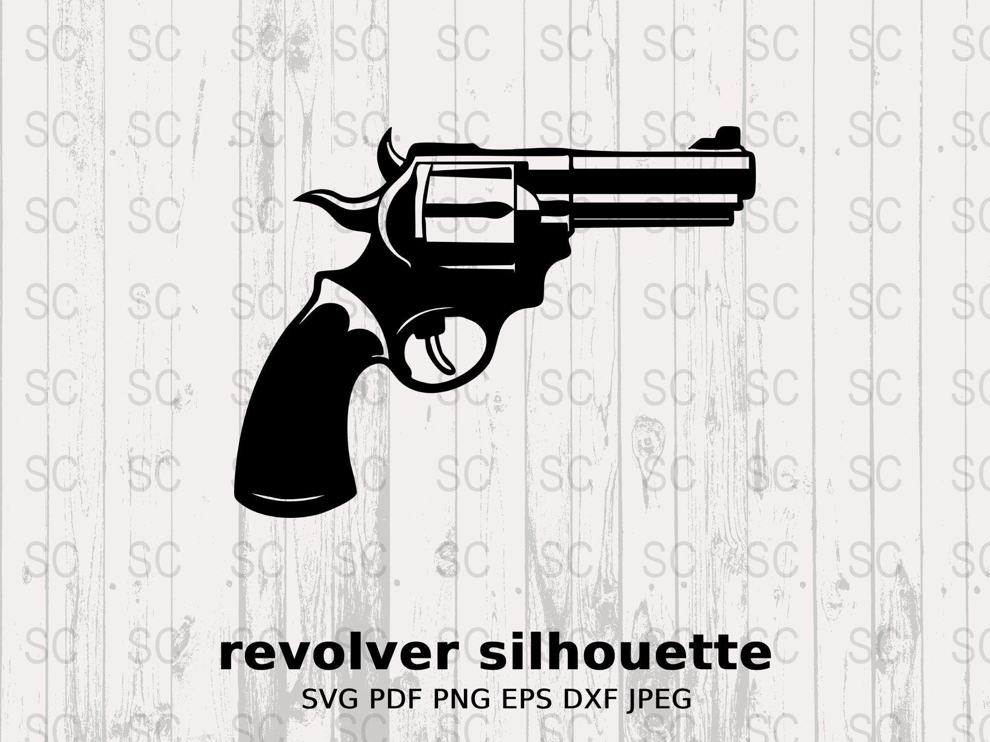 Revolver Outline Svg Revolver Svg Gun Svg Pistol Svg Etsy
