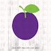 Plum SVG | Fresh Fruit Clipart | Digital Plum Design | Juicy Plum Cut ...