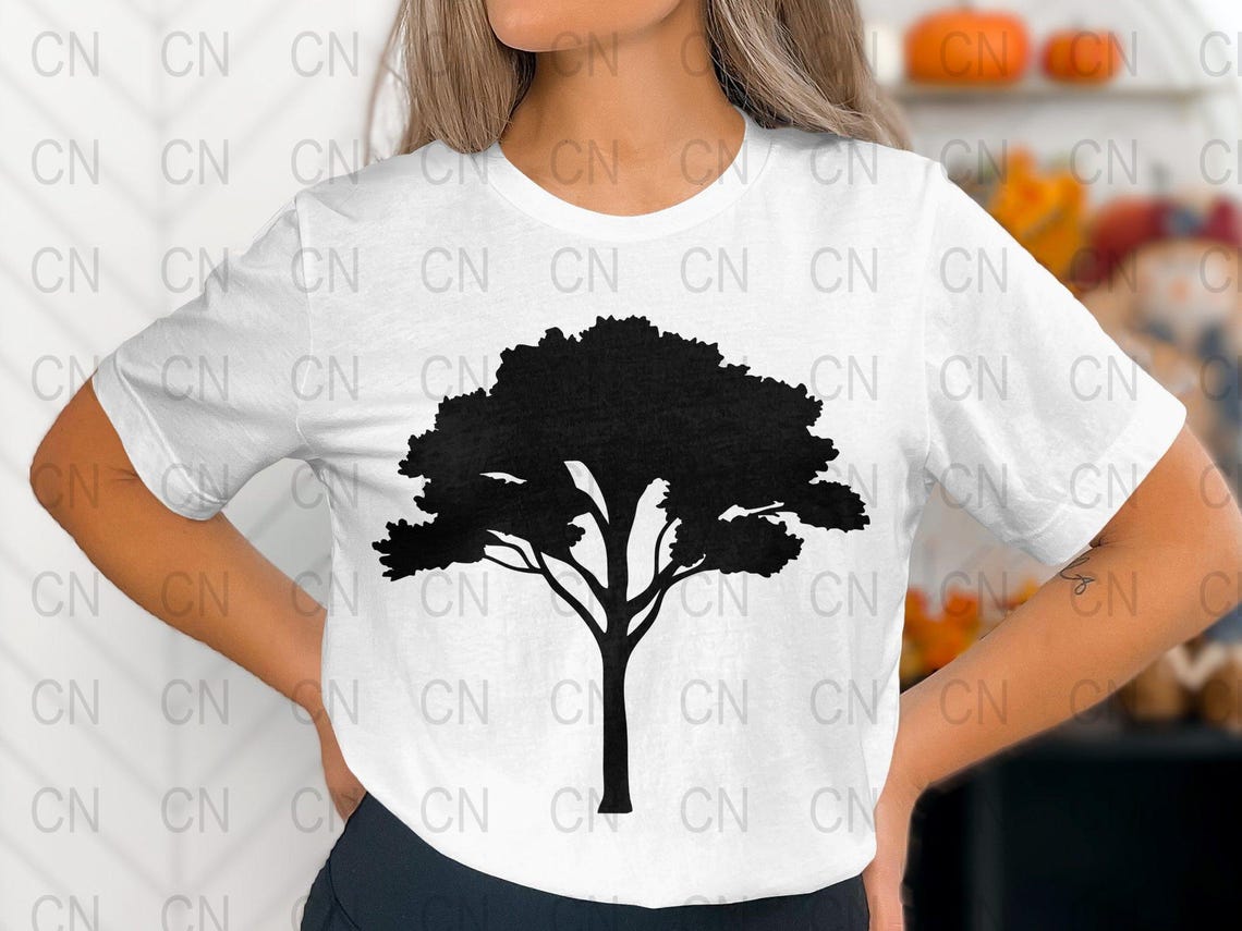 Cedar Tree Silhouette, Cedar Tree SVG, Evergreen Tree Silhouette ...