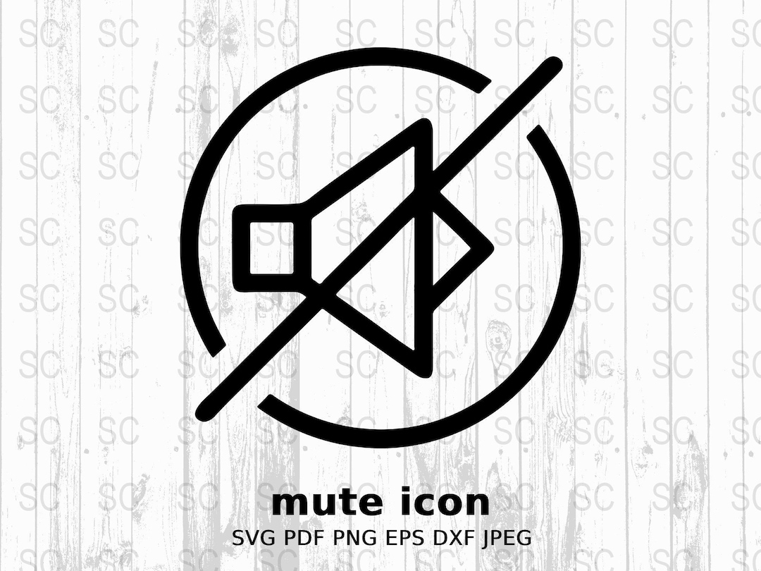 Mute Icon Silhouette SVG, Sound off Clipart, Audio Mute Symbol Vector ...