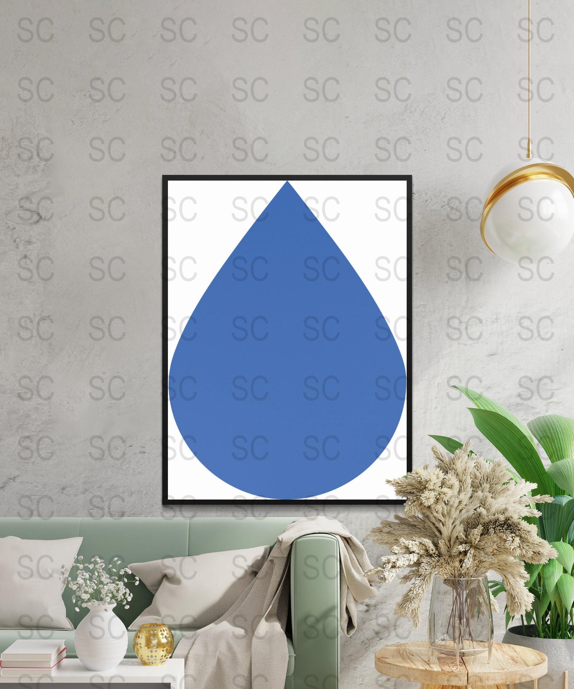 Blue Raindrop SVG | Rain Clipart | Digital Raindrop Design | Water ...