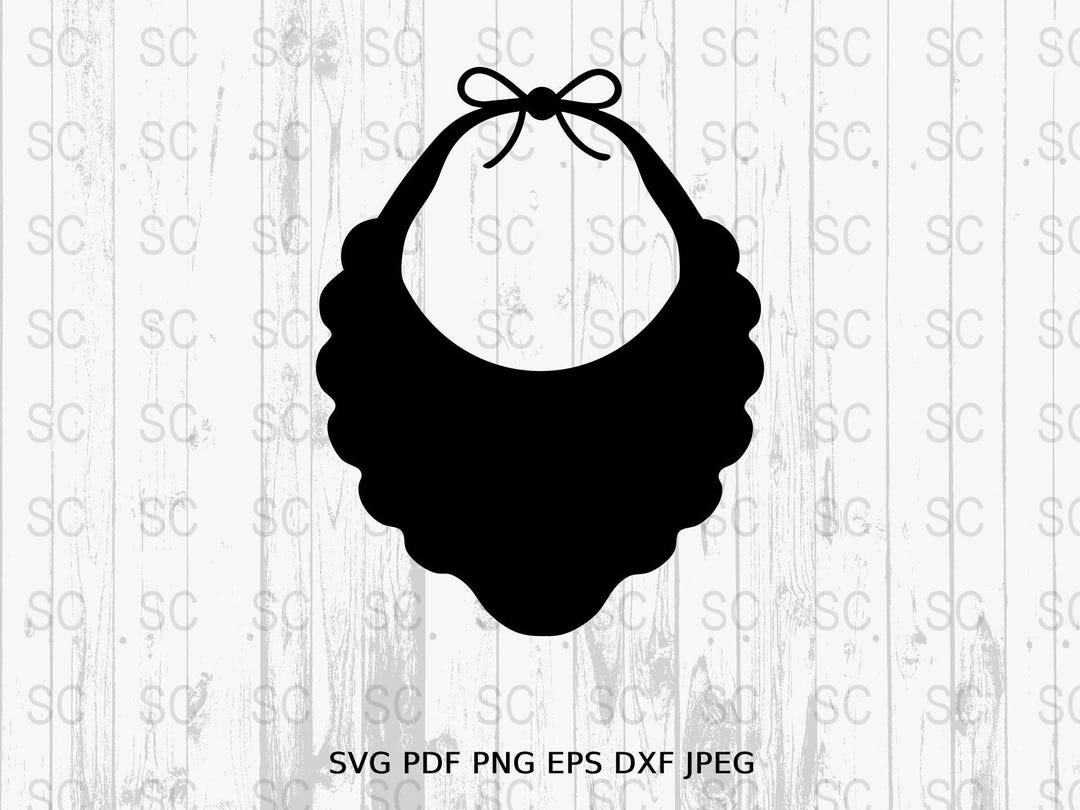 Baby Bib SVG, Cute Bib Clipart, Baby Bib Silhouette Cut File, Baby Bib ...