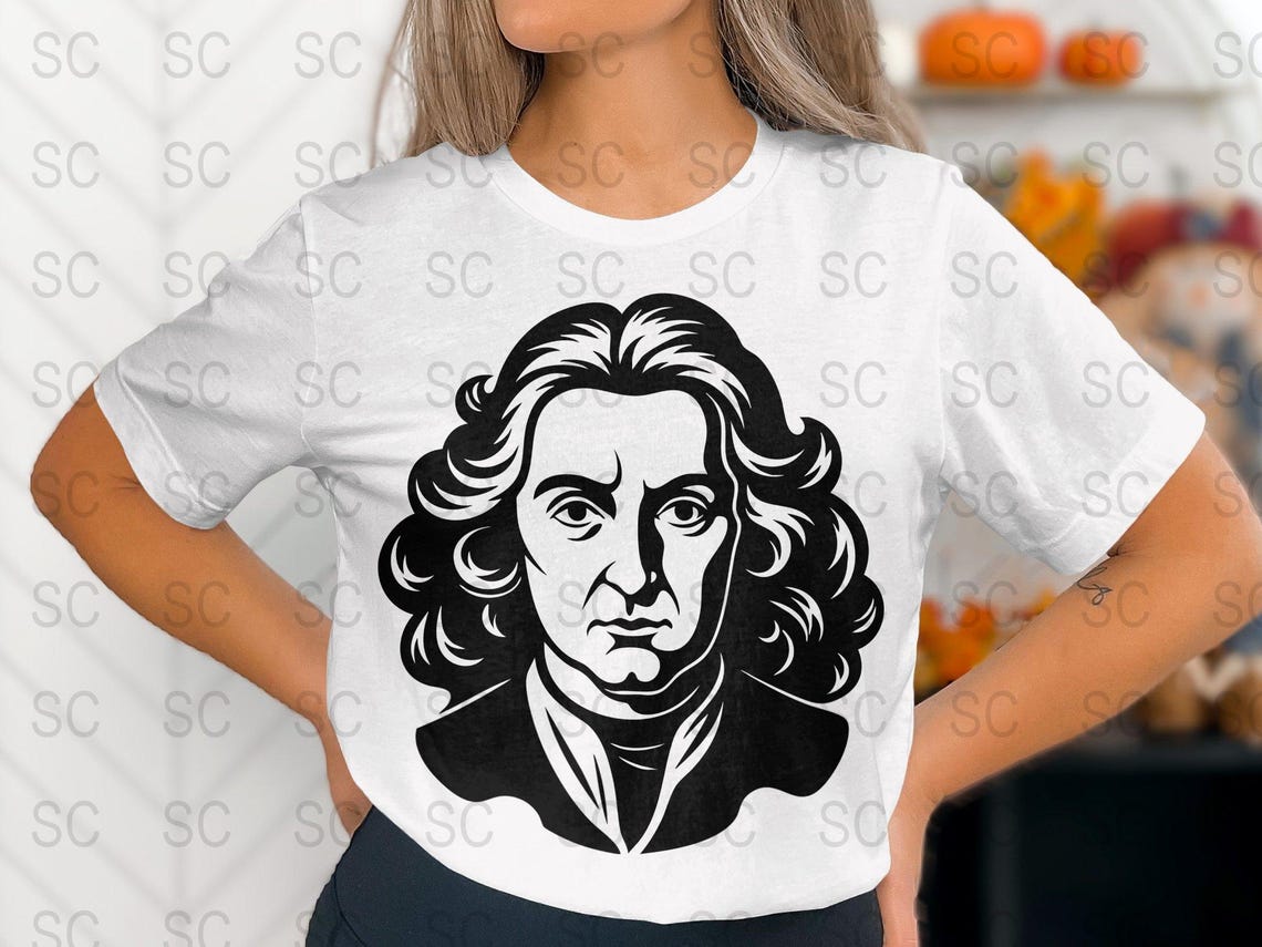 Robert Hooke Face Silhouette SVG, Scientist Portrait Clipart ...