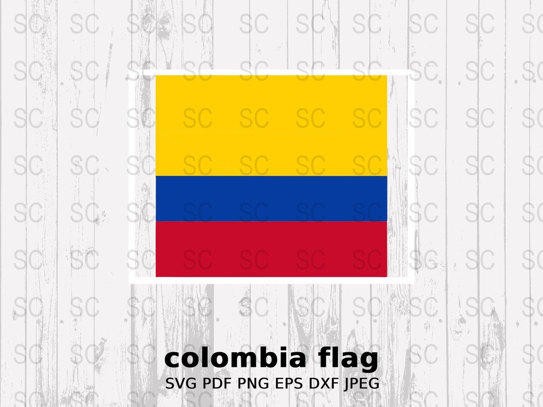 Colombia Flag SVG | National Flag Clipart | Digital Colombia Design ...