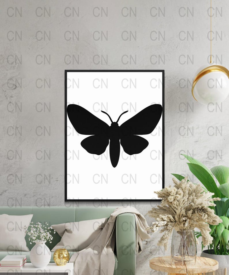 Silueta de polilla volando SVG, Clipart de polilla, Vector de insecto ...