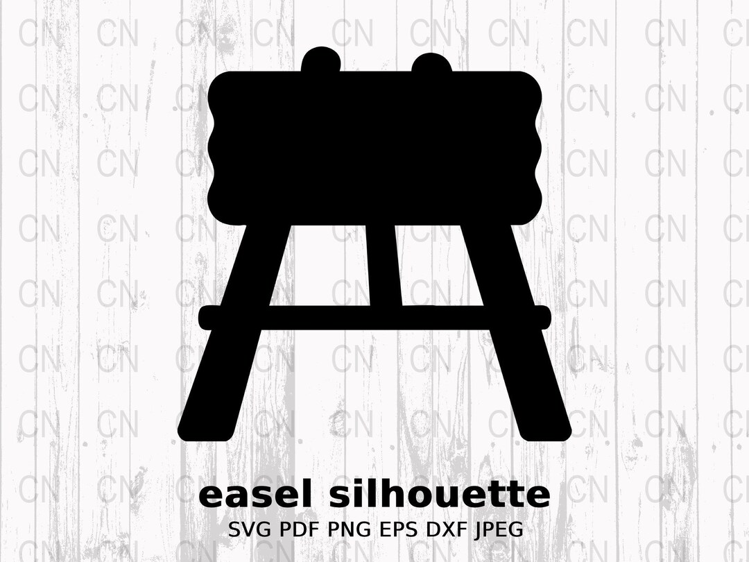 Easel Silhouette SVG, Art Display Stand Clipart, Painting Tool Vector ...