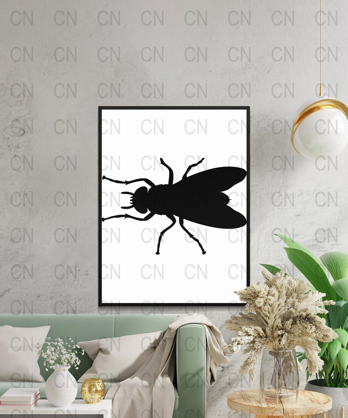 Housefly Silhouette SVG, Housefly Insect Clipart, Bug Vector, Digital ...