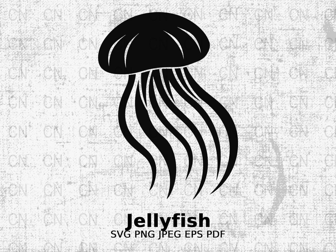 Jellyfish Svg Png Jpeg Dxf, Vector Cutting Files for Silhouette Cameo ...