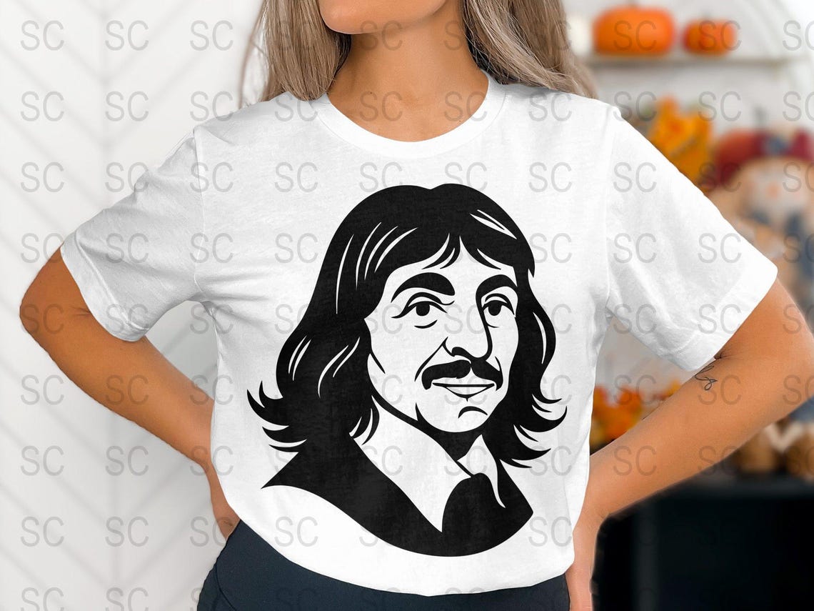René Descartes Silhouette SVG, Philosopher Clipart, Enlightenment ...