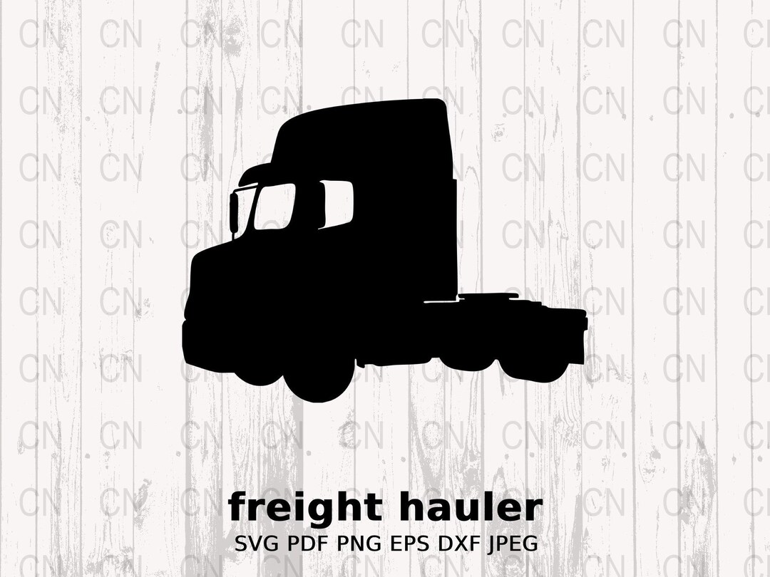 Freight Hauler Silhouette SVG, Cargo Truck Clipart, Heavy Duty Vehicle ...