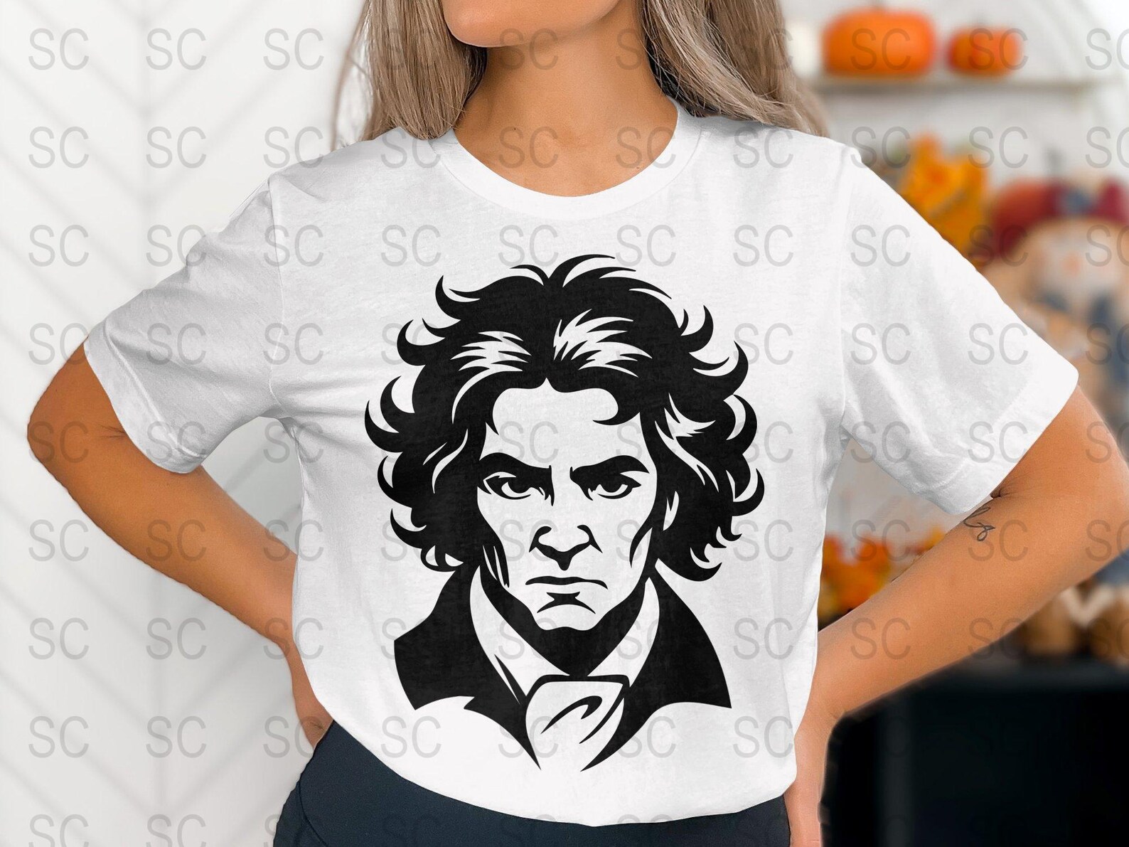 Ludwig Van Beethoven Silhouette SVG, Classical Composer Clipart, Music ...