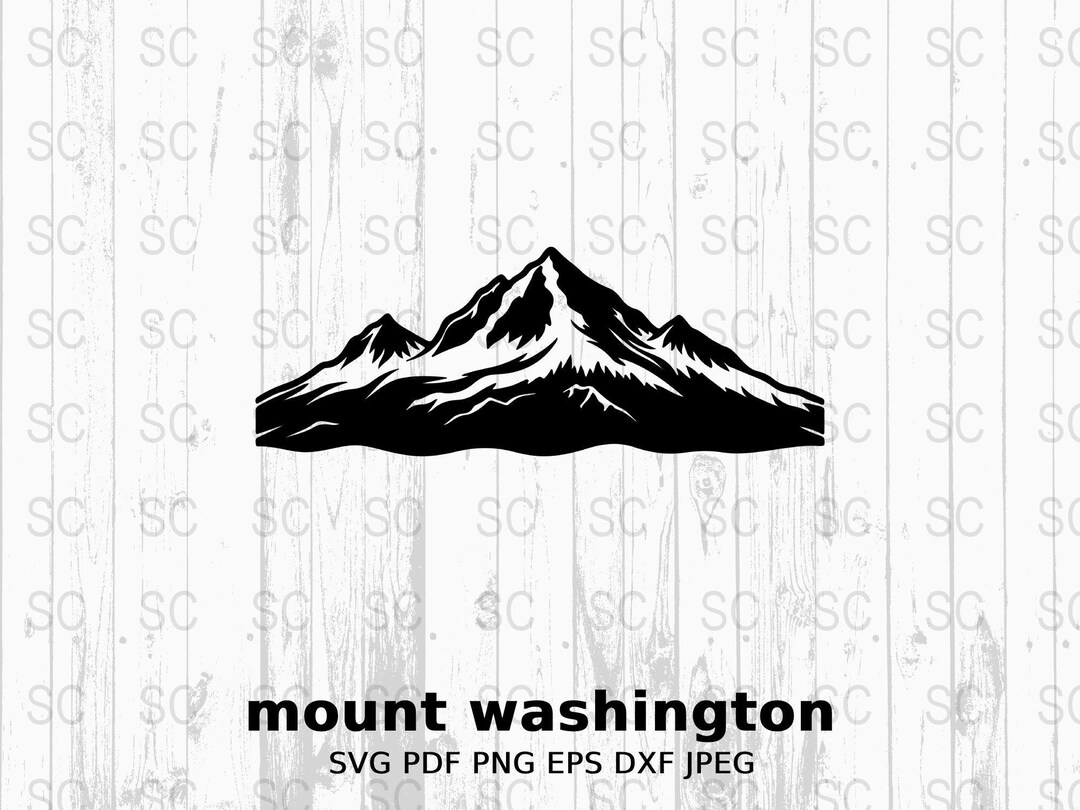 Mount Washington Icon Silhouette SVG, New Hampshire Peak Clipart ...