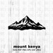 Mount Kenya Icon Silhouette SVG, African Peak Clipart, Outdoor ...