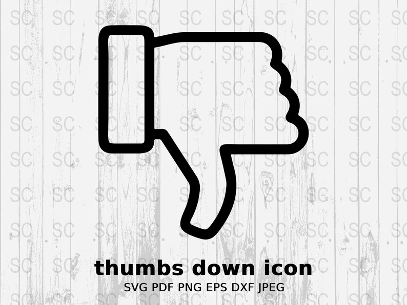 Thumbs Down Icon SVG, Negative Feedback Icon Clipart, Dislike Icon Cut ...