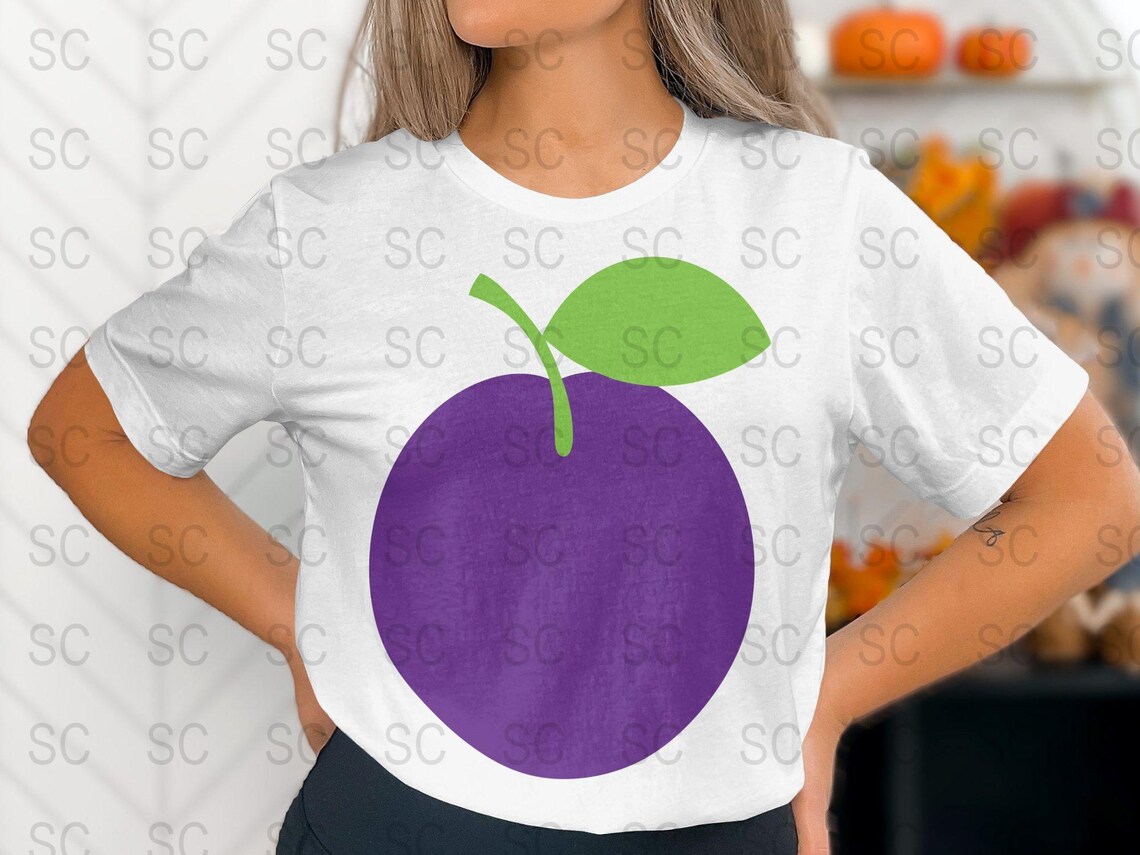 Plum SVG | Fresh Fruit Clipart | Digital Plum Design | Juicy Plum Cut ...