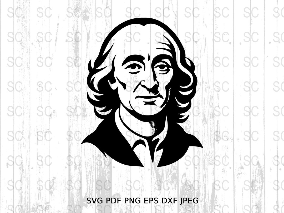 John Locke Silhouette SVG, Philosopher Clipart, Enlightenment Thinker ...