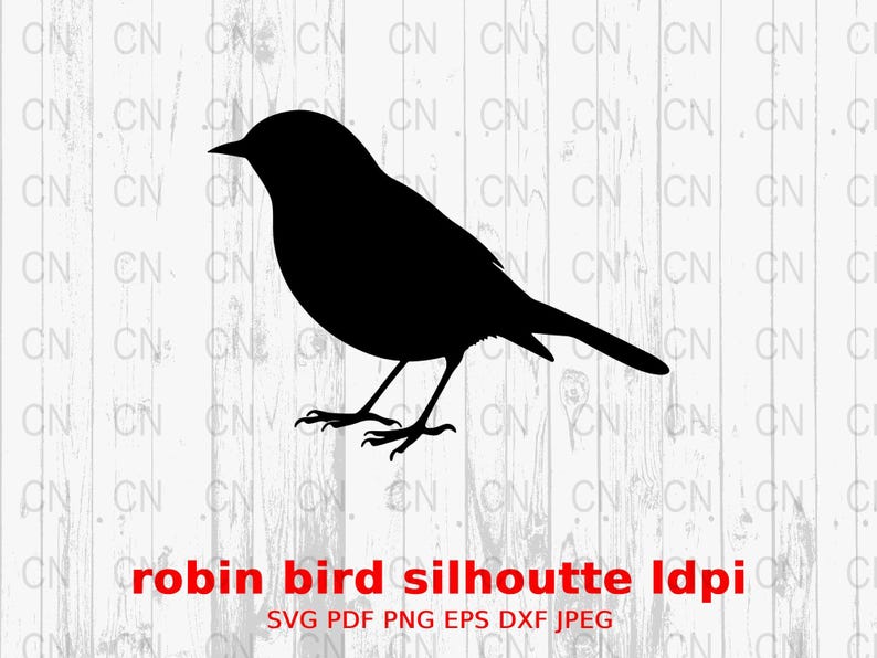 Robin Bird SVG, Songbird Silhouette, Flying Bird Clipart, Wildlife ...