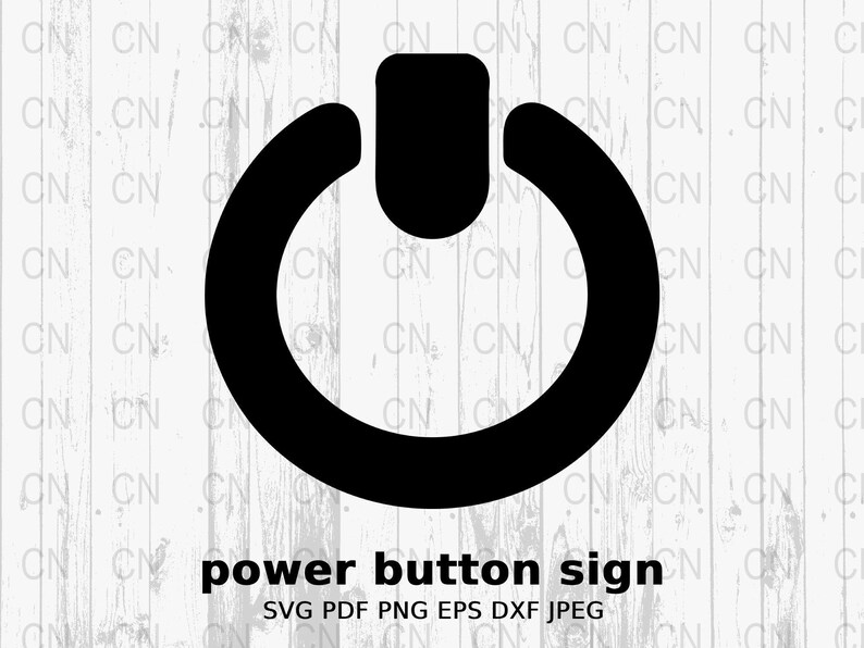 Power Button Sign Silhouette SVG, On/off Icon Clipart, Technology ...