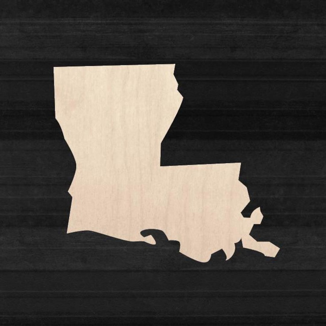 Louisiana State Shape | Laser Cut Baltic Birch Plywood Shapes ...