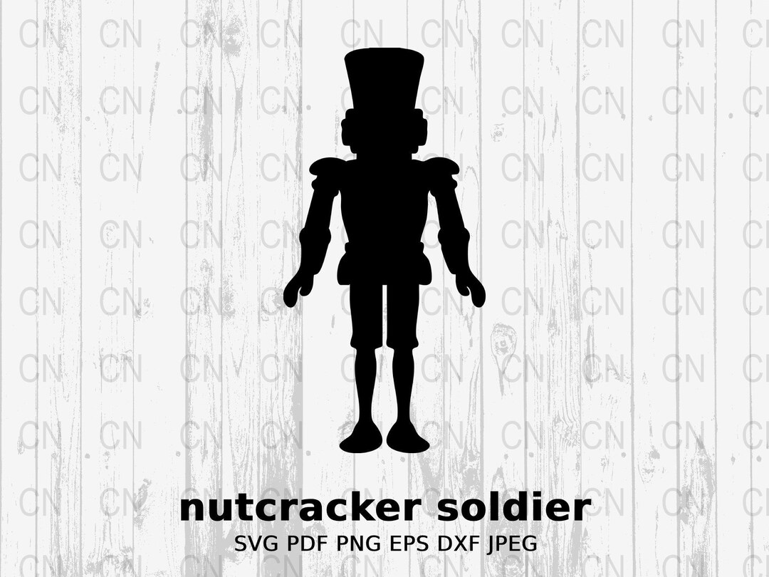 Nutcracker Soldier SVG, Christmas Silhouette, Holiday Clipart, Festive ...
