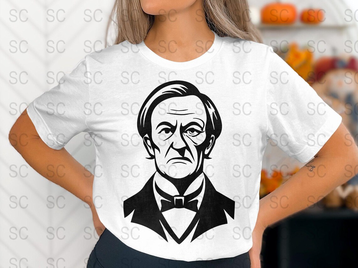 Richard Wagner Silhouette SVG, Composer Clipart, Classical Music Icon ...