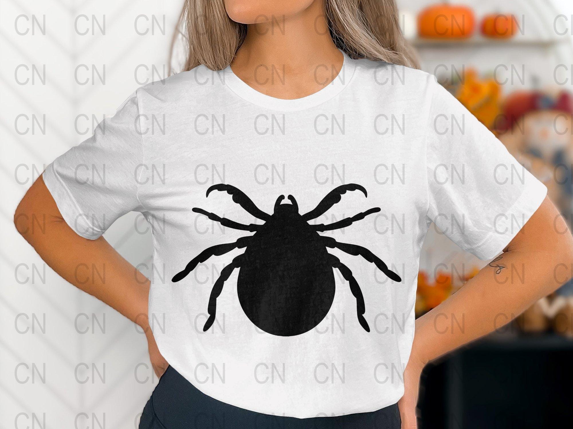 Tick Silhouette SVG, Insect Clipart, Parasitic Bug Vector, Digital Cut ...